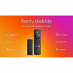 Fire TV Stick Lite, free and live TV, Alexa Voice Remote Lite, smart home controls, HD streaming