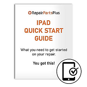 Repair Parts Plus for iPad Mini 5 (5th Gen) Screen Replacement LCD and Glass Touch Digitizer Premium Kit (7.9", A2126 | A2124 | A2133) + Sleep/Wake Sensor (Silver | Gold) + Adhesive - White
