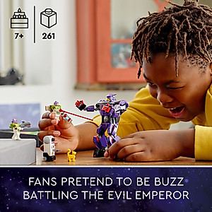 LEGO Disney and Pixar’s Lightyear Zurg Battle 76831 - Buildable Robot Toy with Mech Action Figure, Buzz Minifigure with Laser and Jetpack, Great Gift for Boys, Girls, and Kids Ages 7+