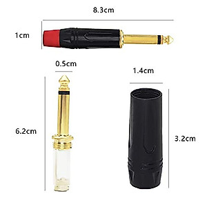 Yuchenfeng 1/4 TS to Banana Plugs Speaker Cable 6.35mm TS to Banana Plugs Speaker Audio Wire 1/4 TS Male to Dual Banana Plugs 14AWG 16.4FT OFC Hi-Fi Speaker Cable for DJ Applications Mixers