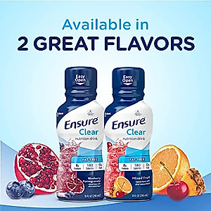Ensure Clear Mixed Fruit Nutrition Drink, Fat Free, 12 Pack