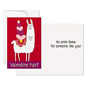 Hallmark Assorted Valentines Day Cards for Kids, 12 Cards with Envelopes (Unicorns, Bears, Llamas)