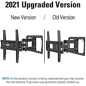 Mounting Dream Full Motion TV Wall Mount and Soundbar Bracket Bundle, TV Bracket for 26-55 Inch TVs, Max VESA 400x400mm and 99 LBS, Sound Bar Mount for Mounting Above or Under TV Up to 15 LBS