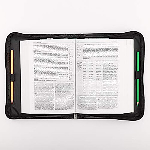 Christian Art Gifts Men's Classic Bible Cover Guidance Proverbs 3:6, Black Faux Leather, Large