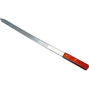 Stainless Steel BBQ Skewers with Wooden Handle for Shish Kebab Turkish Grills & Koubideh Brazilian-Style 23 Inch Long x 1 Inch Wide - (Set of 12)