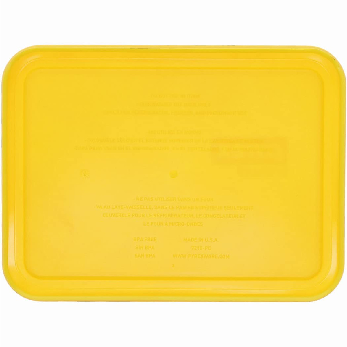 Pyrex 7210-PC 3-cup Meyer Lemon Yellow Lid - 2-Pack - Original Genuine Pyrex - Made in the USA