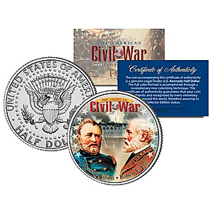 Civil WAR Generals Robert E. LEE & Ulysses S. Grant JFK Half Dollar US Coin