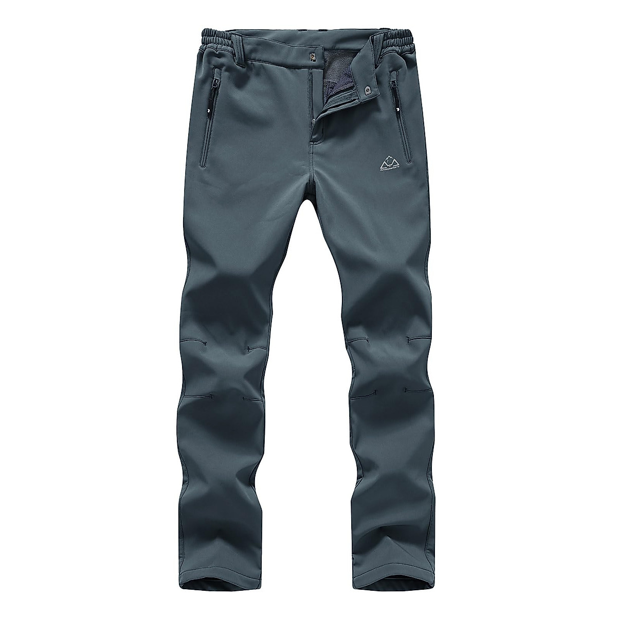 YSENTO Women's Snow Ski Waterproof Fleece Lined Pants Insulated Softshell Hiking Mountain Pants Grey Size XL