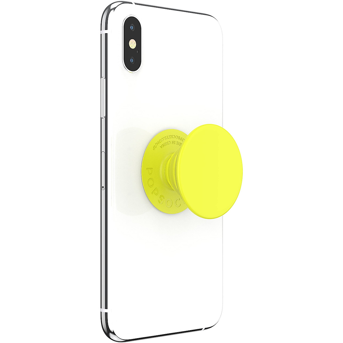 ​​​​PopSockets Phone Grip with Expanding Kickstand, Solid PopGrip - Neon Yellow