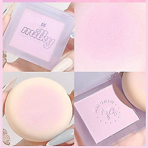 Blush Palette, Milk Galaxy Soft Mist Blush Monochrome Blush Palette Matte Vitality Nude Makeup Rouge Repair Blush Portable Daily Light Makeup Pink Tender Girl Beautiful Woman (Taro paste)