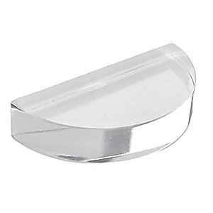 Semicircular Block, 3 Inch - Acrylic - Polished Sides - for Use in Light Refraction and Optics Experiments - Eisco Labs