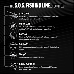 Trout Magnet Leland's Lures S.O.S. Fishing Line, Fishing Equipment and Accesories, 350 yd, 4 lb Test, (87665)