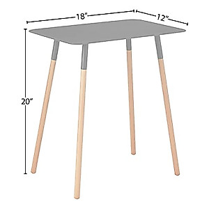 YAMAZAKI home Plain Rectangular Side Table Black,