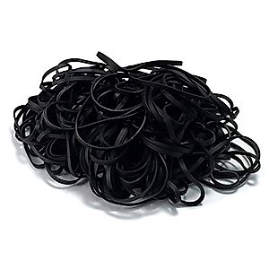 200 Black Rubber Bands, by Better Office Products, Size 33, 200/Bag, Vibrant Black Rubber Bands