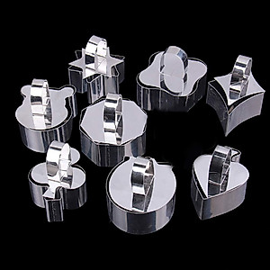 Luxshiny Cake Molds Small Heart Cake Mini Cookie Cutters Cake Pusher Round Cutter Molds for Baking Cookie for Kids Pastry Ring Pancake Mold Baking Cutter Baking Tools Mousse