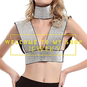 Jeweky Layered Gold Backdrop Chain Wedding Body Necklace Tassel Back Body Chain Accessory for Women