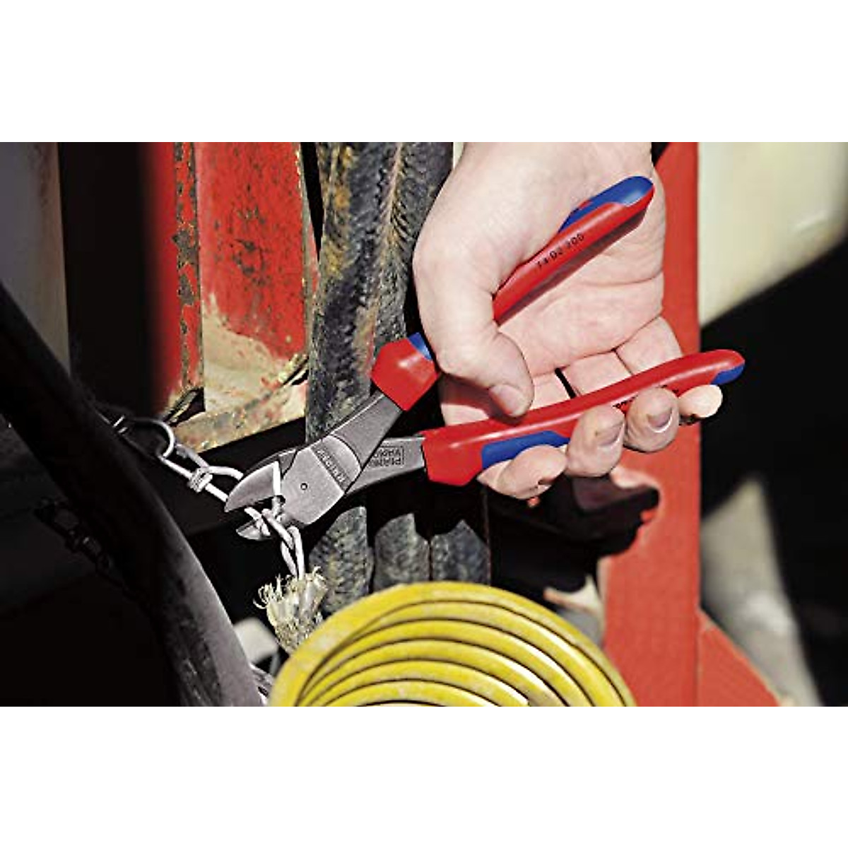 KNIPEX - KPX7402200 Tools - High Leverage Diagonal Cutters, Multi-Component (7402200) 8 inches