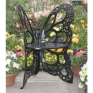Flower House FHBC205 Butterfly Chair, Black
