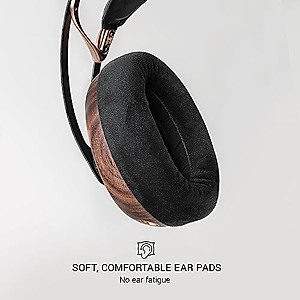 MEZE AUDIO 109 Pro | Wired Wooden Open-Back Headset for Audiophiles | Over-Ear Headphones with Self Adjustable Headband