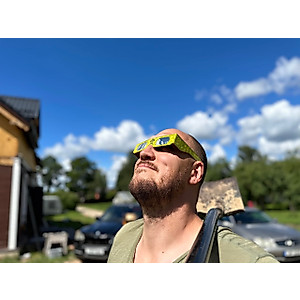 10x Premium Solar Eclipse Viewing Glasses - Safe, Certified, Durable Paper Frames - Pack of 10 - Perfect for Astro Enthusiasts and Outdoor Events