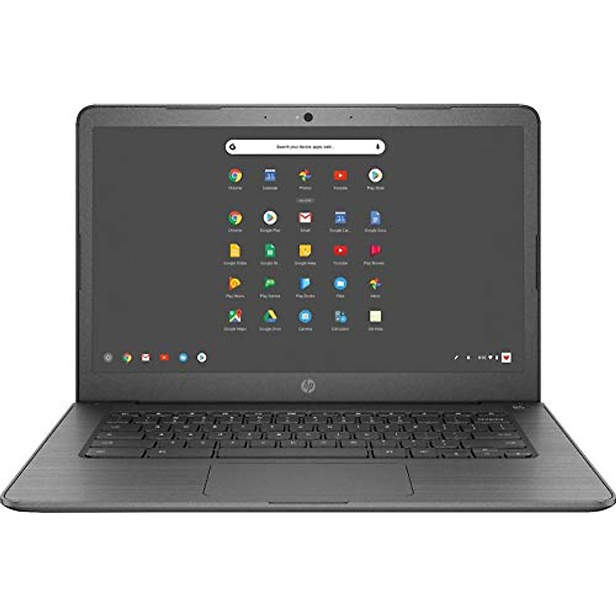 HP 2022 Chromebook 14" HD Portable Laptop, Intel Core Celeron N3350 Processor, 4GB RAM, 32GB EMMC, Long Battery Life, Webcam, Bluetooth, Wi-Fi, Chrome OS, Black