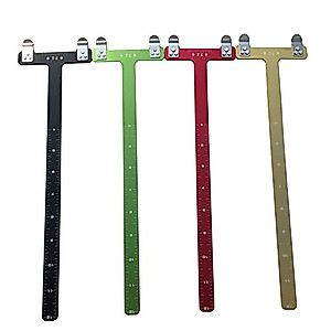 AMEYXGS Archery Bow Square T Shape Ruler Archery Measurement Tools Recurve Bow Compound Bow Accessories (Green)