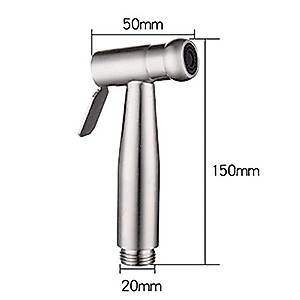 JIYTG Handheld Bidet Spray Kit 304 Toilet Bidet Sprayer Spray Gun Bidet Set Cleaning Booster Spray Gun Angle Valve
