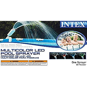 Intex Multi-Color LED Pool Fountain for Above Ground Pools, Fits Metal Frame and Ultra Frame Pools