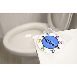 Corner Canyon Products 75 Count Dinosaur Toilet Targets, 2x2 Inch Paper, Green, Indoor Use, Flushable, Biodegradable, Sewage Safe, Potty Training Targets for Boys