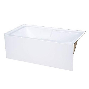 Swiss Madison Well Made Forever SM-AB549 Voltaire Alcove Tub 54" x 30" with Armrest in Glossy White