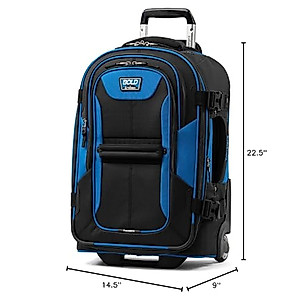 Travelpro Bold Softside Expandable Carry on Rollaboard Luggage, Carry on 22-Inch, Blue/Black