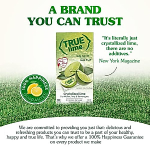 TRUE LIME Water Enhancer, Bulk Dispenser Pack (100 Packets), 0 Calorie Drink Mix Packets For Water, Sugar Free Lime Flavoring Powder Packets, Water Flavor Packets Made with Real Limes(Pack of 1)