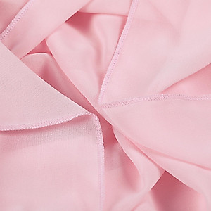 MoKoHouse Wedding Arch Drapes Fabric 3 Panels 6 Yards Pink Chiffon Drapes Backdrop for Baby Shower Birthday Party Decorations