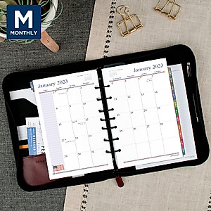 AT-A-GLANCE Charles Wysocki 2023 RY Daily Monthly Planner Refill, Loose-Leaf, Desk Size, 5 1/2" x 8 1/2"