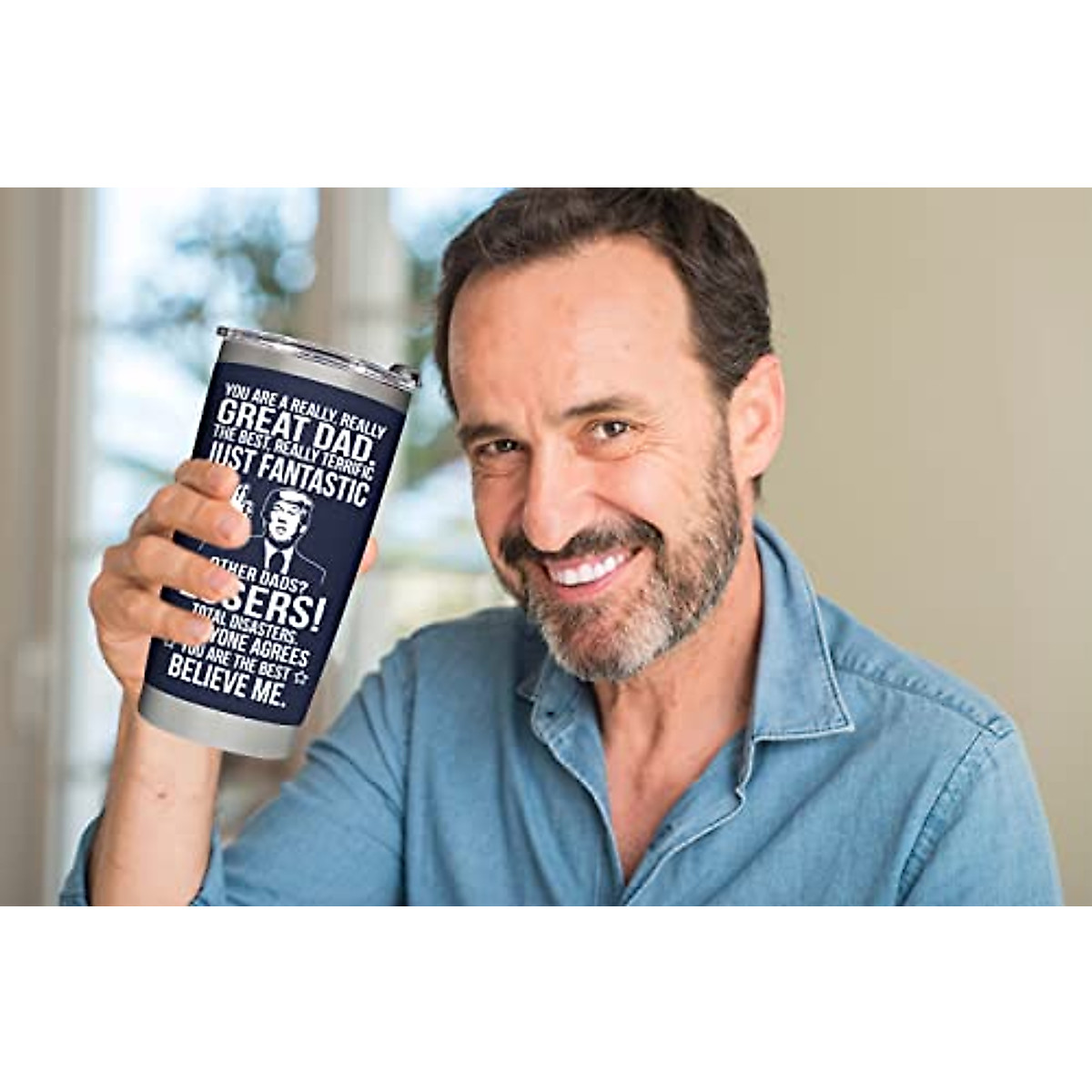 Gifts for Dad from Daughter, Son, Kids - Dad Gifts for Christmas from Daughter, Son - Dad Birthday Gift - Birthday Gifts for Dad - Funny Present for Dad, Best Dad, New Dad, Husband- Dad Tumbler 20oz