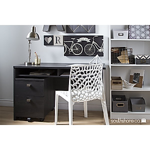 South Shore 2-Drawer Mobile File Cabinet on Casters, Gray Oak