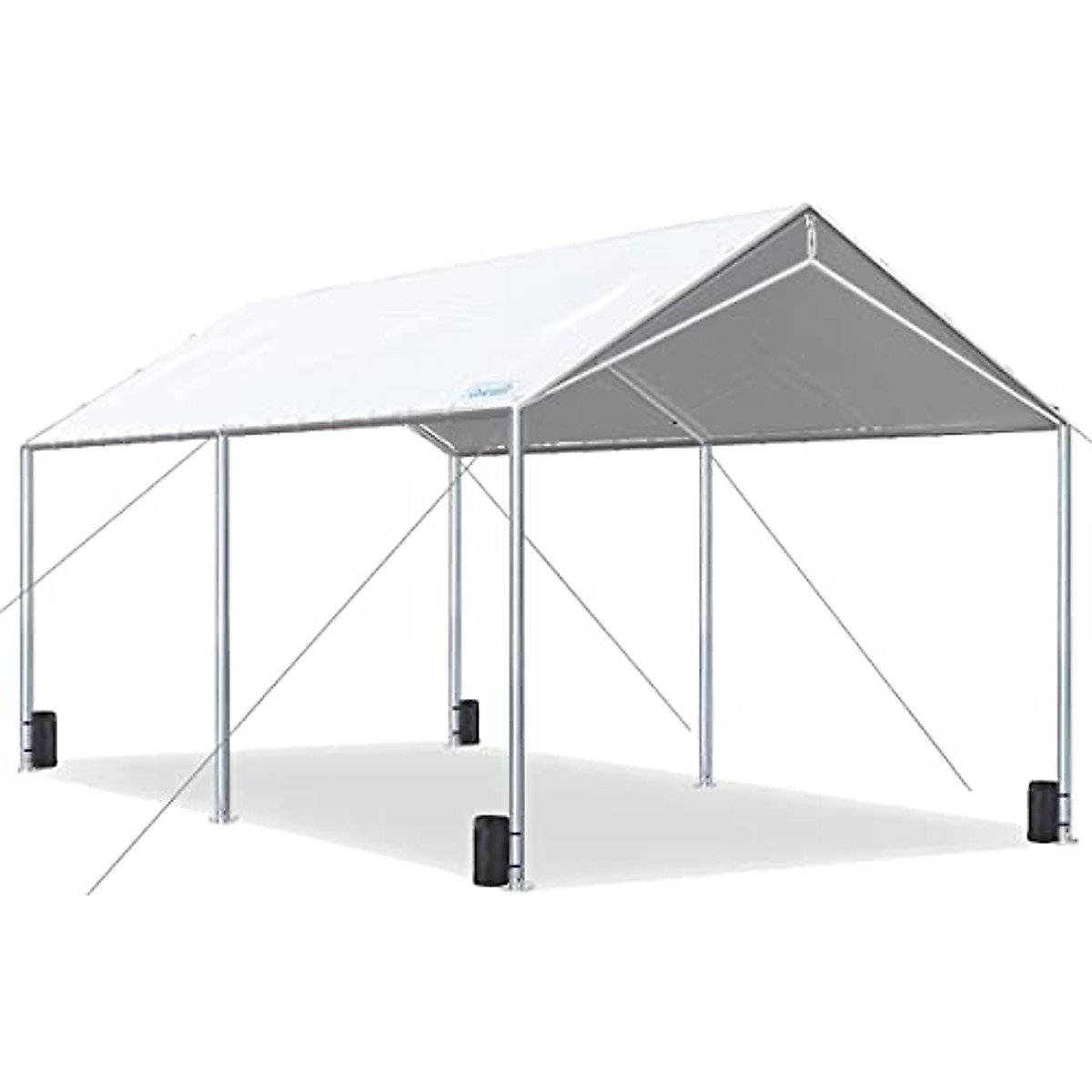 Quictent 10X20'ft Upgraded Heavy Duty Carport Car Canopy Party Tent with Reinforced Steel Cables-White