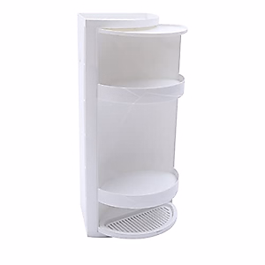 Gdrasuya10 3-Tier Corner Storage Organizing Caddy Stand, Cosmetic Storage Rack Rotating Bathroom Corner Shelf for Bathrooms Dressing Tables Kitchens, 8 x 8 x 23.6 Inch