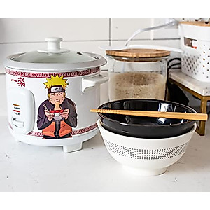 Naruto Shippuden Ichiraku Ramen Automatic Rice Cooker & Warmer | Food Steamer for White and Brown Rice, Quinoa | Anime Manga Gifts and Collectibles | Holds 24 Ounces