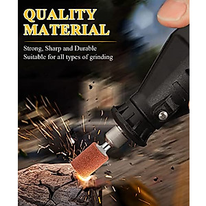 Sanding Bits for Dremel Rotary Tool, Grinding Stone Sanding Drill Bits with 1/8" Shank, Aluminium Oxide Tough Enough to Metal Rust Removal/Smoothing/Sharpening, Different Shape Meet More Needs, 42Pcs