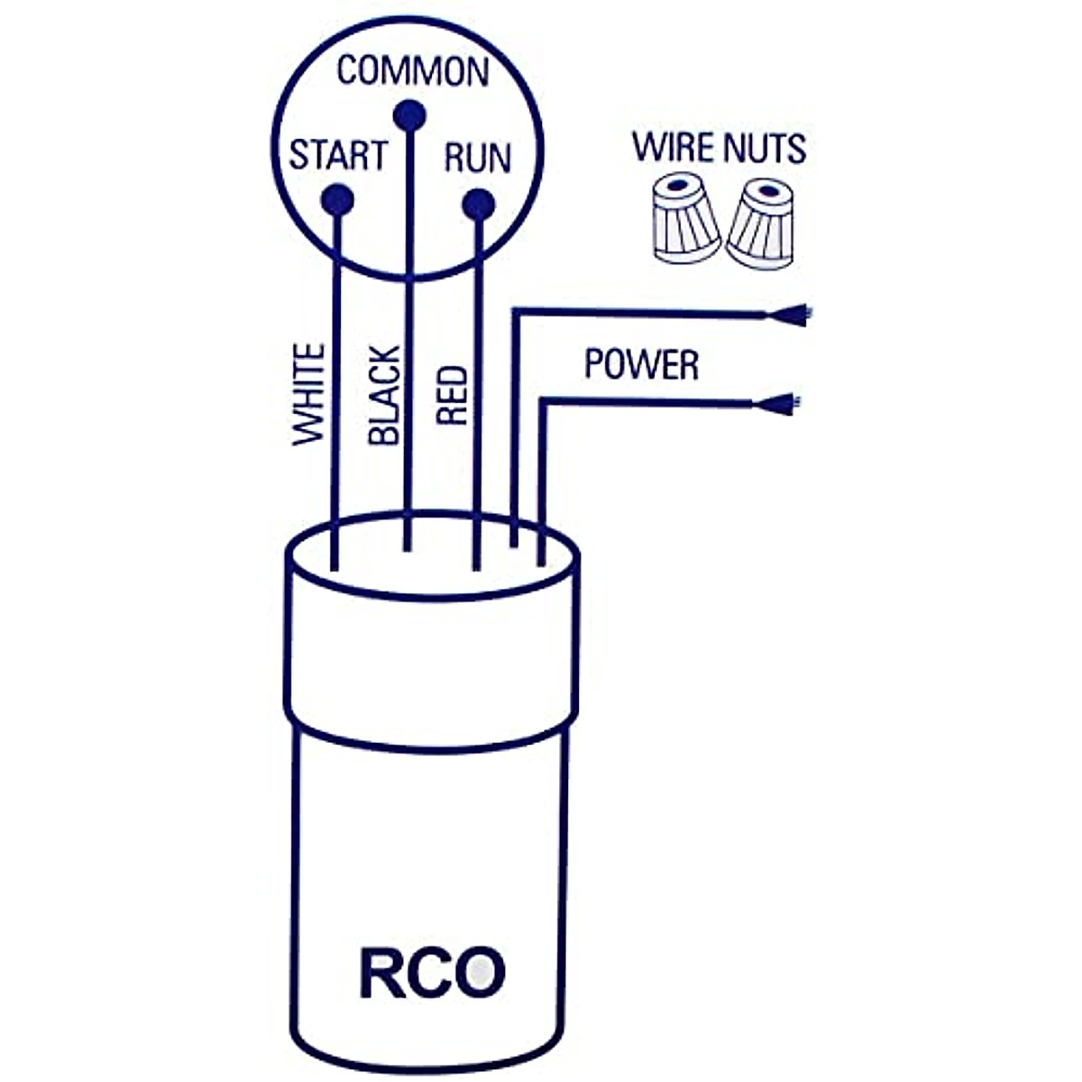 RCO410 3 in 1 Compressor Hard Start Capacitor Kit for Refrigerators & Freezers 1/4-1/3 H.P. 115VAC(2 pcs)