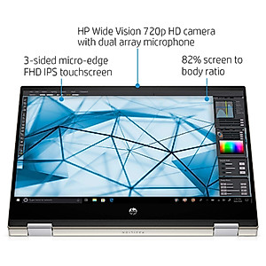 HP 2022 Flagship Pavilion x360 14" Touchscreen 2 in 1 Laptop, Intel Core i5-1135G7 (Beat i7-1065G7), 8GB RAM, 512GB PCIe SSD, Backlit Keyboard, Fingerprint Reader, Intel Iris Xe Graphics, Win 11