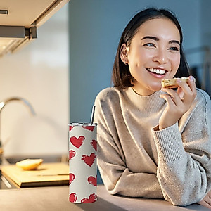 Medpol love kisses valentines insulated tumblers coffee cup Gift，love kisses valentines Drinking Glasses-Tea Cup-Coffee Mug tumbler with lid and straw 20 oz insulated tumbler cups