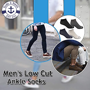 Yacht & Smith 12 Pair Men's Low Cut Ankle Socks Thin Comfortable Lightweight Breathable Wholesale Bulk Sport Socks