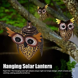 Solar Lanterns, Premium Metal Hanging Solar Light Wide Applicability LED Design for Home for Yard for Garden