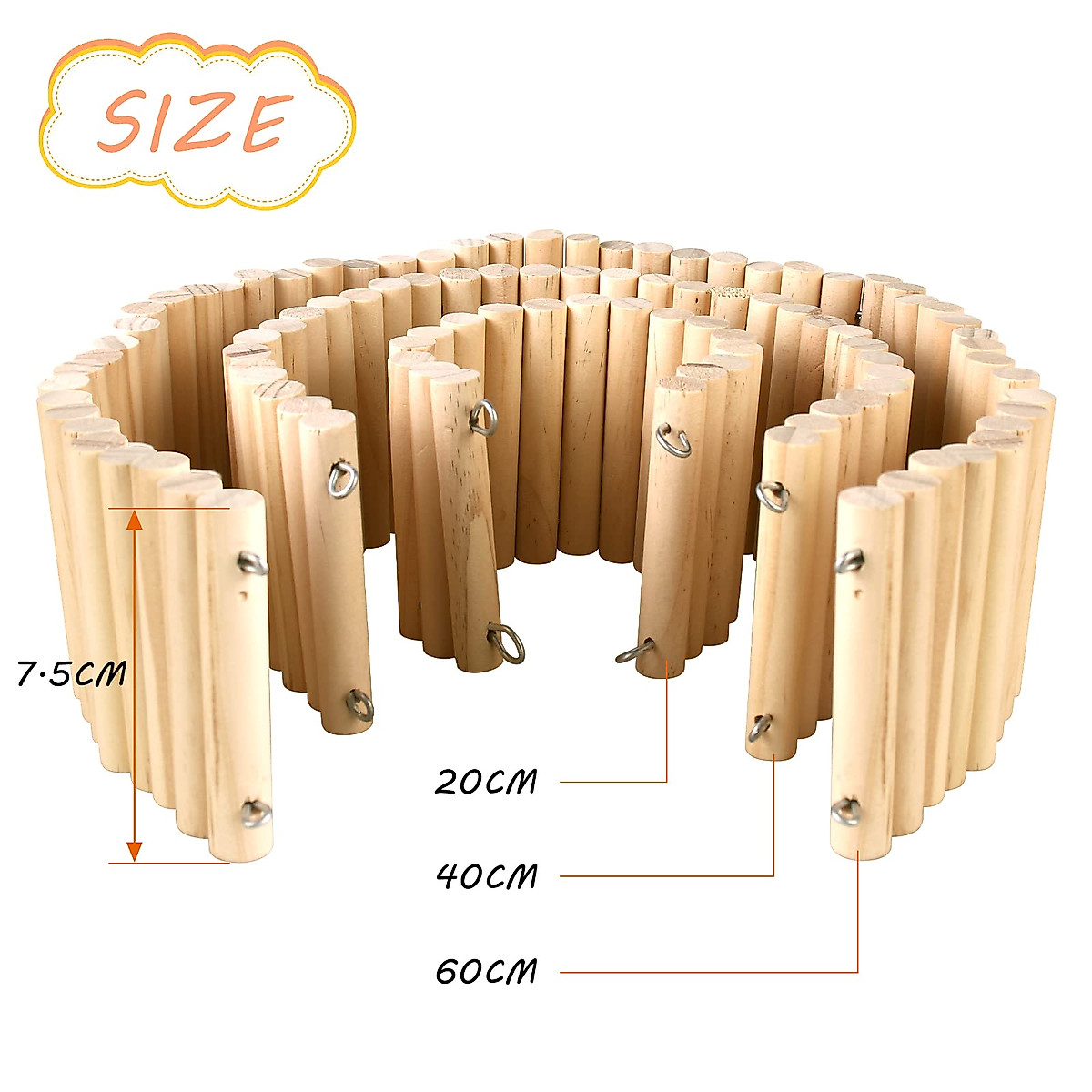Hamster Wooden Pet Ladder Bridge: 3 Pieces Wooden Hamster Suspension Ladder Bridge, Bendable Cage Habitat Toy, Climbing Ladder & Fence Bundle for Hamster Chinchilla Mice Gerbil and Other Small Animals