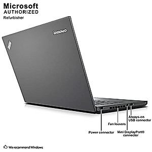 Lenovo Thinkpad T440 Ultrabook, 14 Inch Display, Intel Core 4th Gen i5-4300U 1.9GHz, 8GB RAM, 500GB, USB 3.0, WiFi, Windows 10 Professional (Renewed)
