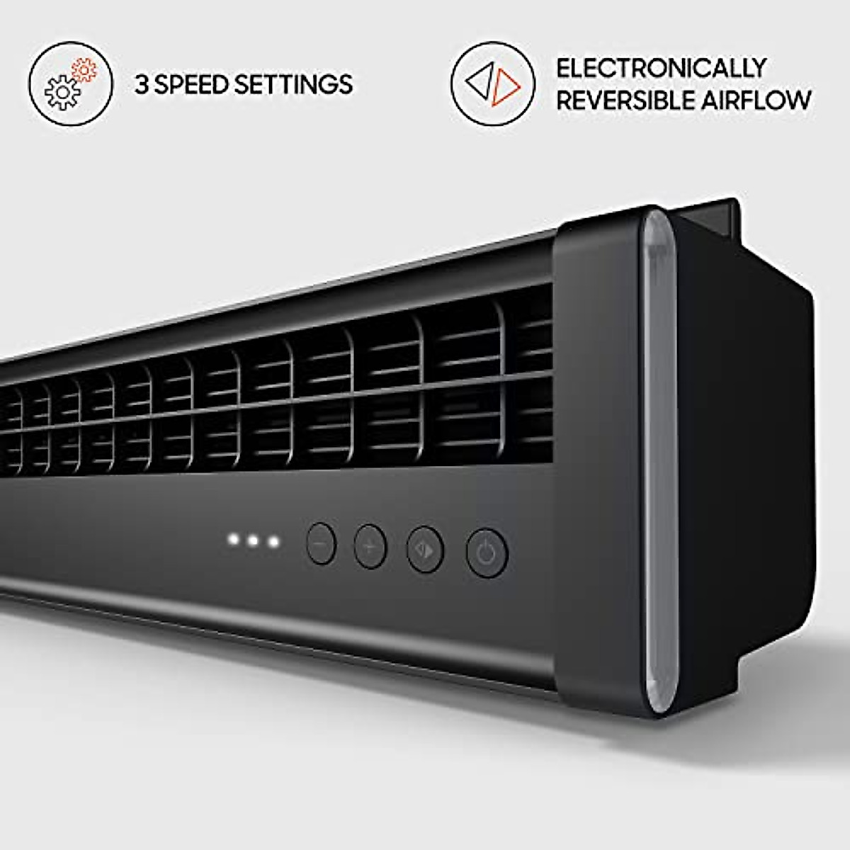 Sharper Image PORTAL Window Fan with 3 Speeds, Reversible Exhaust Mode, Weather Resistant, Black