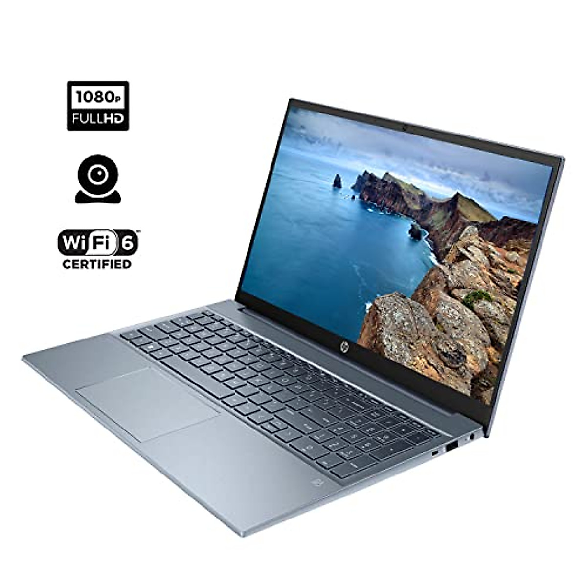 Newest HP Pavilion Laptop, 15.6" Full HD Touchscreen, Intel Core i7-1255U Processor, 64GB RAM, 2TB SSD, Backlit Keyboard, Wi-Fi 6, HDMI, Webcam, Windows 11 Home, Blue