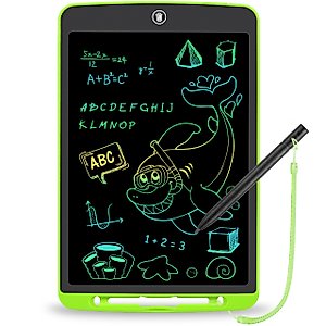STREET WALK LCD Writing Tablet for Kids,12 Inch Colorful Educational Drawing Tablet, Erasable Reusable Electronic Writing Board, Toddler Doodle Board, Learning Toy Gift for Boys Girls Ages 3-8(Green)